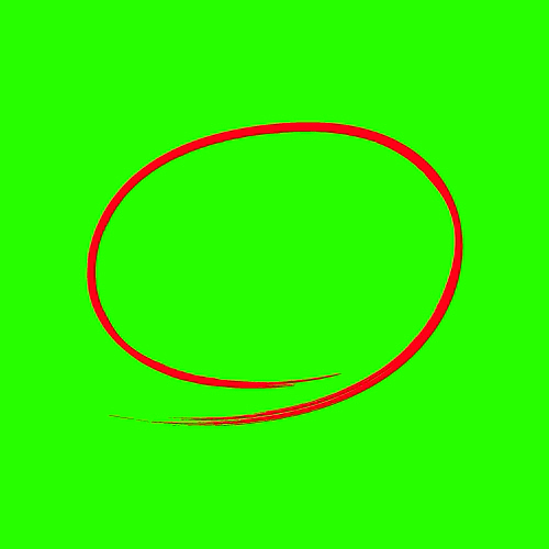 유토이미지 | 채점과 메모할 때 사용하는 빨간색 동그라미 표시