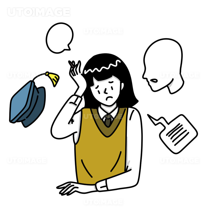 고민하는 학생_01 | 유토이미지 | 상세페이지 | 베이직샵 | 일러스트 | 21076787