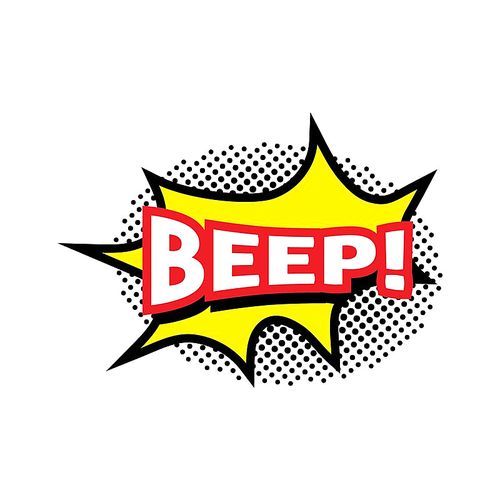 유토이미지 | comic effect beep