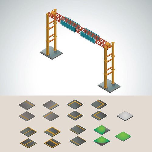 유토이미지 | isometric overhead signboard