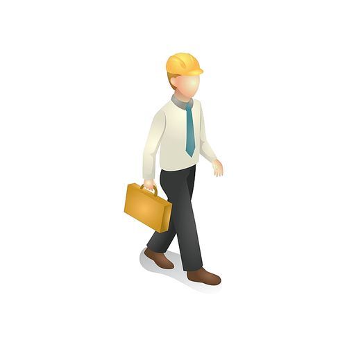 유토이미지 | construction engineer holding briefcase