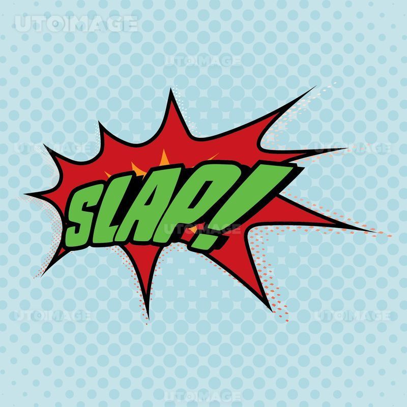 유토이미지 | comic bubble slap