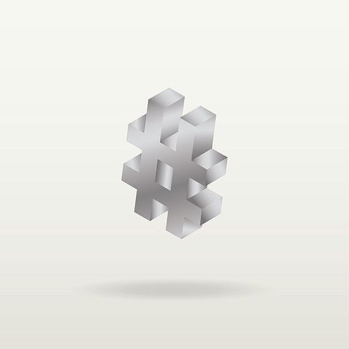 유토이미지 | 3d hash symbol