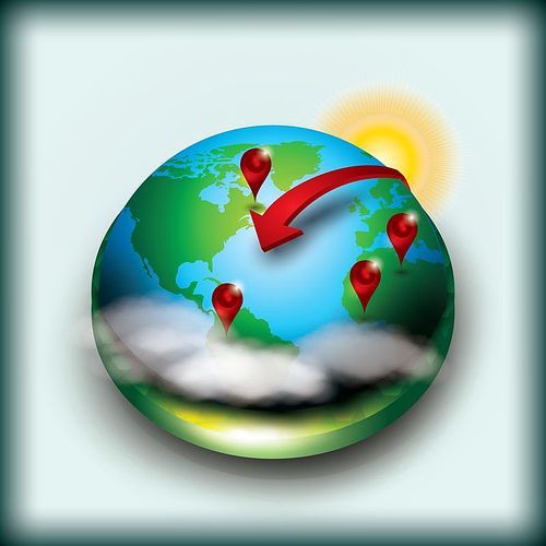 유토이미지 | web browser with pin pointer icon