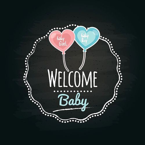 유토이미지 | welcome baby label