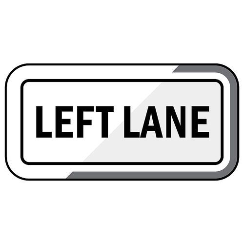 유토이미지 | left lane plaque road sign