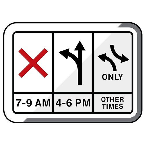 유토이미지 | reversible lane control (overhead) road sign