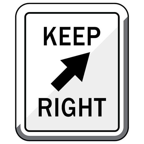 keep right road sign | 유토이미지 | 상세페이지 | 베이직샵 | 일러스트 | 20657588