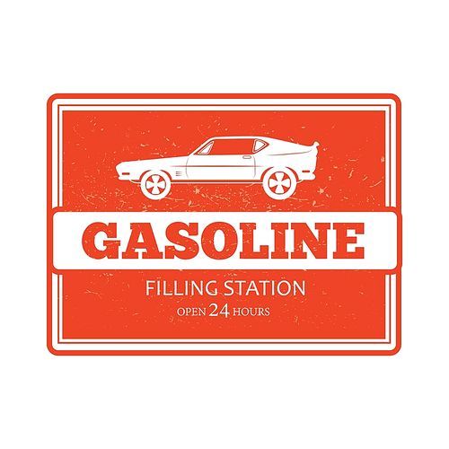 유토이미지 | gasoline filling station sign