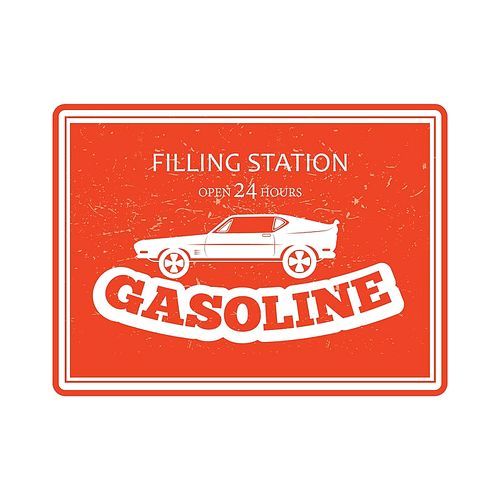 유토이미지 | gasoline filling station sign