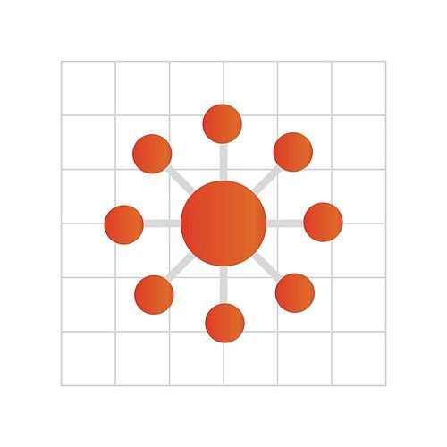유토이미지 | circle wheel chart on graph paper