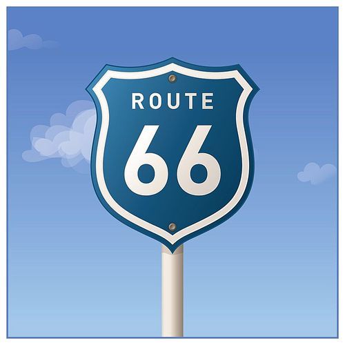 route sixty-six road sign | 유토이미지 | 상세페이지 | 베이직샵 | 일러스트 | 20660369