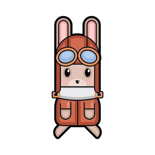 rabbit aviator pilot | 유토이미지 | 상세페이지 | 베이직샵 | 일러스트 | 20660452