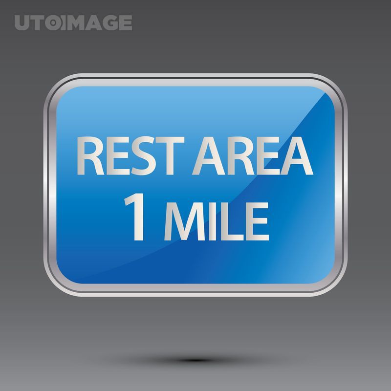 rest area 1 mile road sign | 유토이미지 | 상세페이지 | 베이직샵 | 일러스트 | 20662700