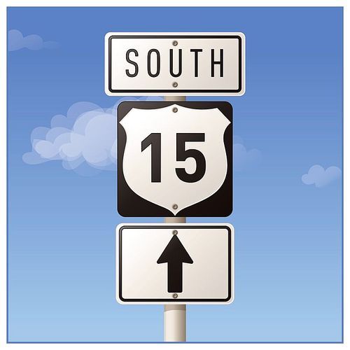 유토이미지 | route fifteen road sign