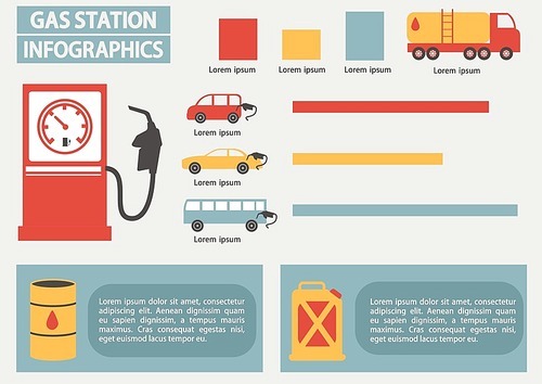 infographic of gas station | 유토이미지 | 상세페이지 | 베이직샵 | 일러스트 | 20943294