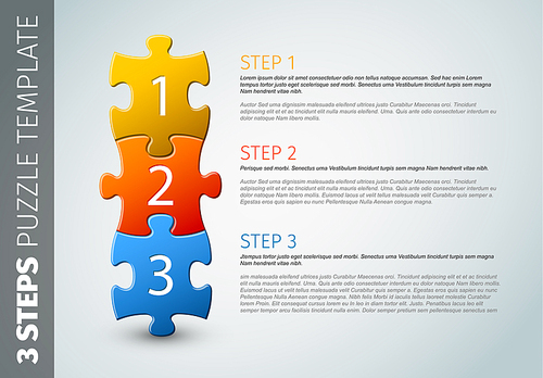 유토이미지 | One two three - vector progress icons / template for three steps