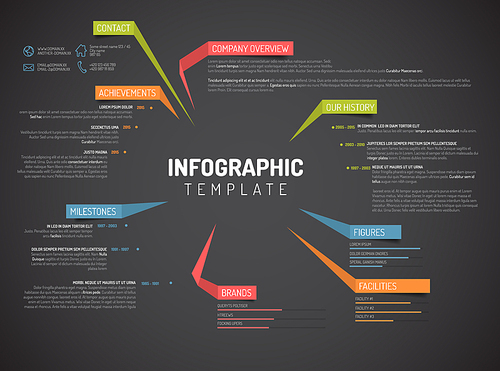 Vector Company infographic overview design template with colorful ...