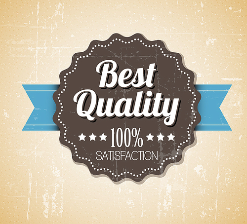 Old vector round retro vintage grunge label - best quality | 유토이미지 | 상세 ...