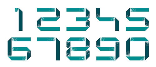 Numbers font made from blue grunge paper stripe | 유토이미지 | 상세페이지 | 베이직샵 ...
