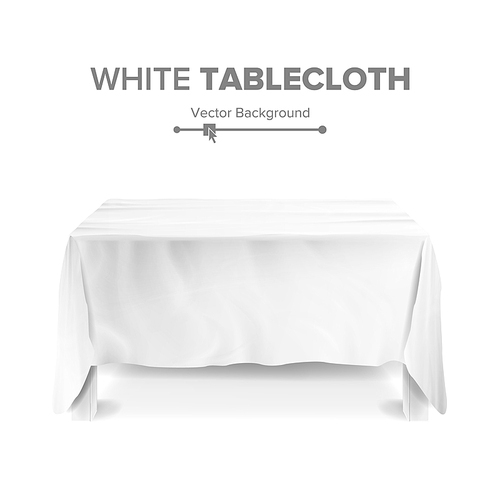 Tablecloth Vector. Realistic Empty Rectangular Table Isolated On White. | 유토이미지 | 상세페이지 | 베이직샵 ...