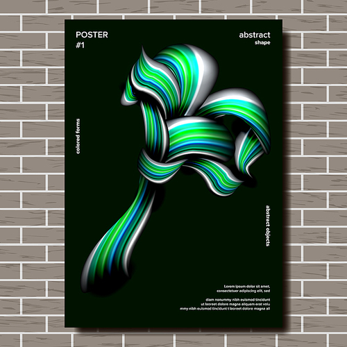 유토이미지 | Abstract Shape Poster Vector. Background For Poster Design ...