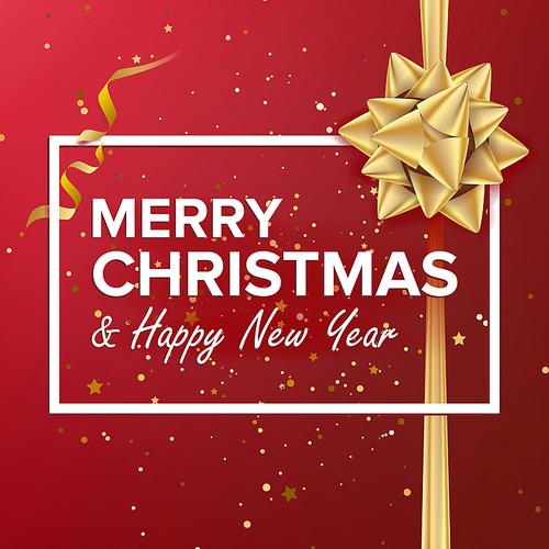 merry christmas card vector. christmas greeting card. luxury xmas ...