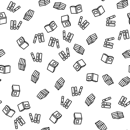 유토이미지 | Library Book Or Dictionary Seamless Pattern Vector. Open ...