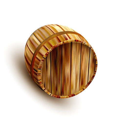 Lying Retro Brown Wooden Beer Keg Barrel Vector. Rustic Vintage Barrel ...