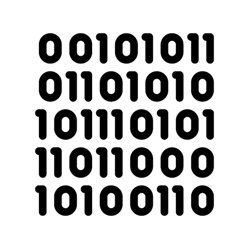 유토이미지 | Streaming Binary Code Matrix Vector Thin Line Icon. Computer ...