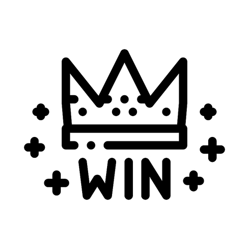 Winner Crown Betting And Gambling Icon Vector Thin Line. Contour ...