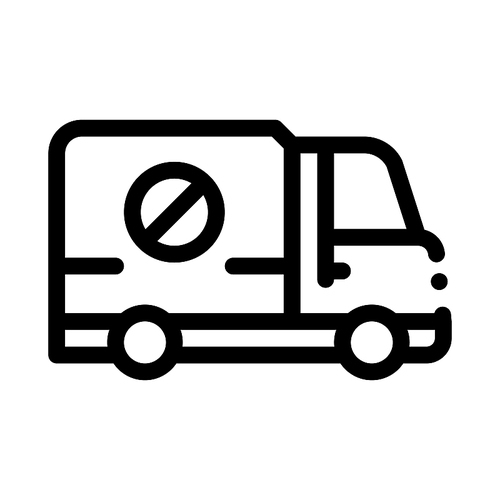 유토이미지 | Kill Truck Icon Vector. Outline Kill Truck Sign. Isolated ...