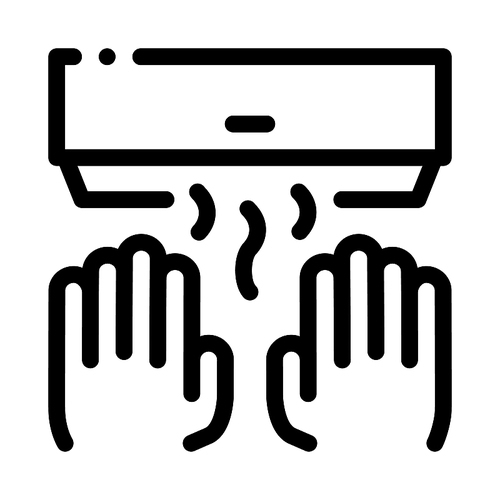 유토이미지 | Hand Drying Air Wipe Icon Vector. Outline Hand Drying Air Wipe ...