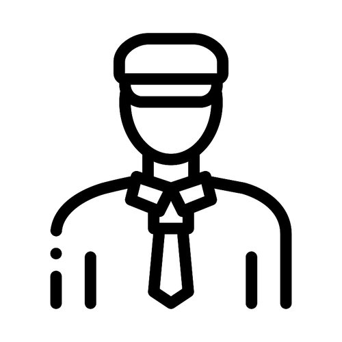 유토이미지 | Ship Captain Icon Vector. Outline Ship Captain Sign. Isolated ...