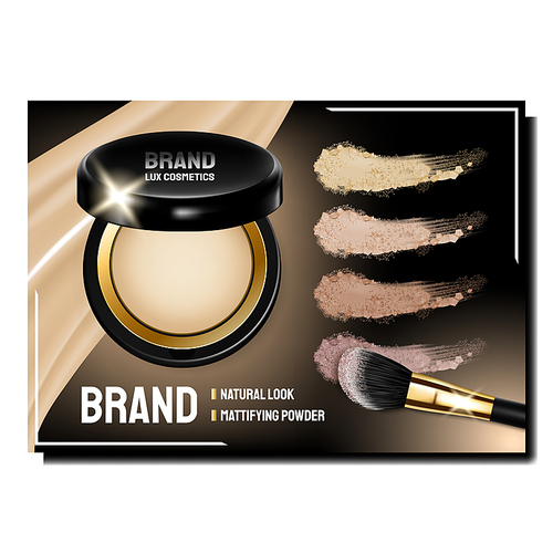 Blush Cosmetics Creative Promotional Banner Vector. Face Natural And ...