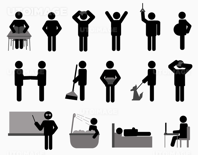 유토이미지 | 사람 생활모션 픽토그램