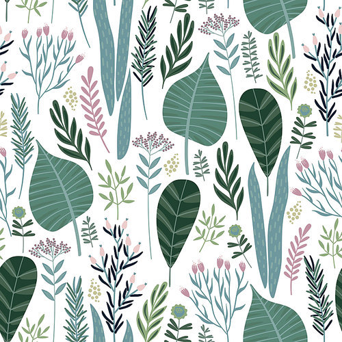 Floral seamless pattern. Vector design for paper, cover, fabric ...