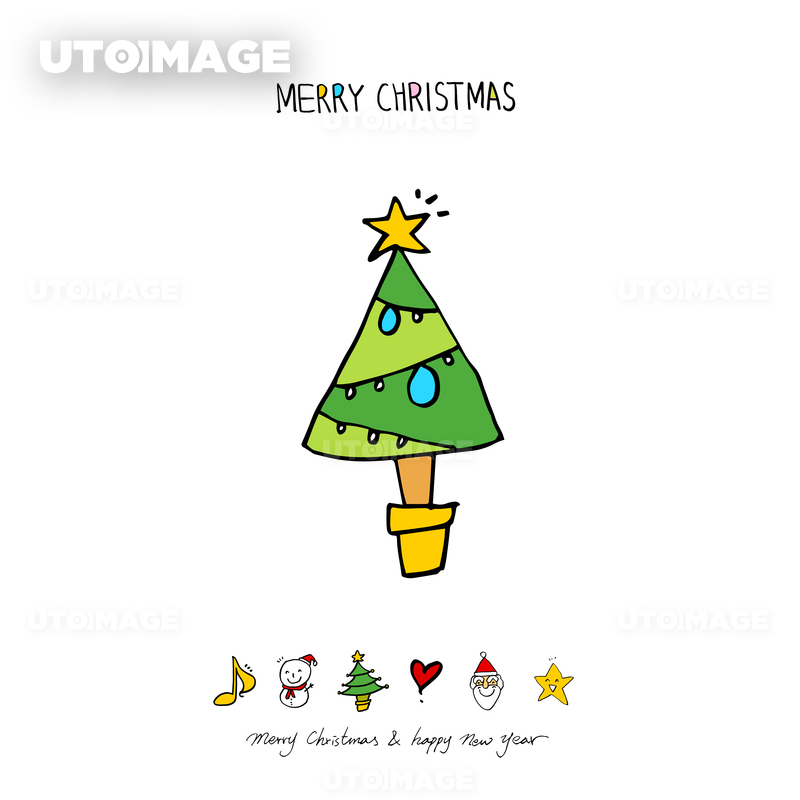 유토이미지 | 손으로 그린 성탄절 일러스트