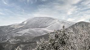 유토이미지 | 한국의 겨울산 풍경, 발왕산