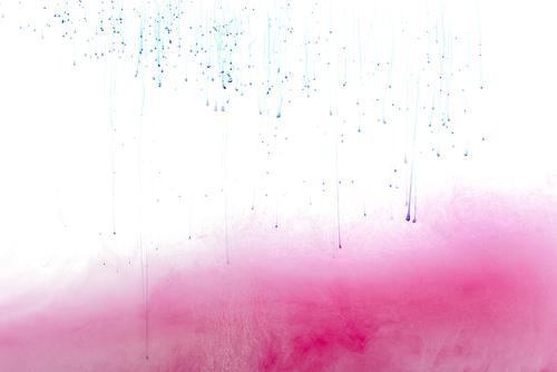 close up view of pink ink splash isolated on white | 유토이미지 | 상세페이지 ...