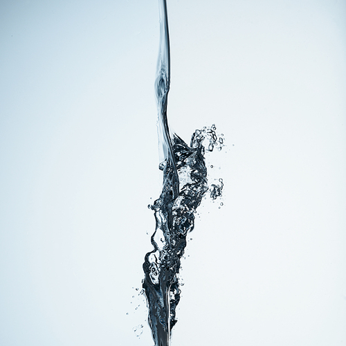 유토이미지 | minimalistic background with water splash| isolated on white