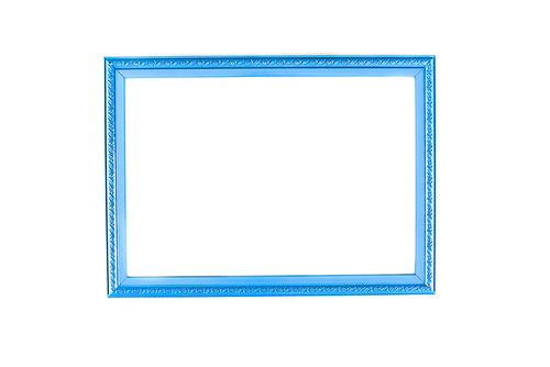 유토이미지 | Blue decorative frame with ornament isolated on white