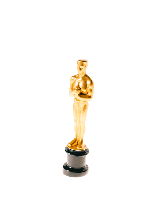 유토이미지 | golden oscar statue award isolated on white
