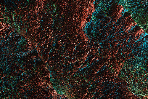 유토이미지 | abstract background of silver crumpled foil with colorful ...