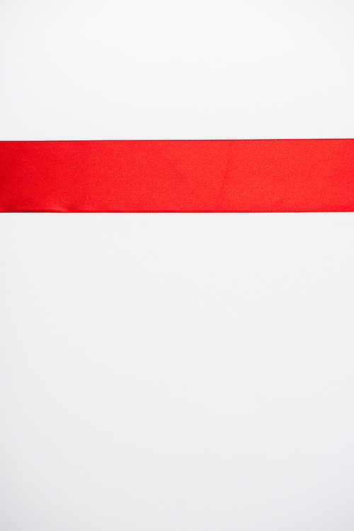 top view of flat red ribbon isolated on white | 유토이미지 | 상세페이지 | 베이직샵 ...