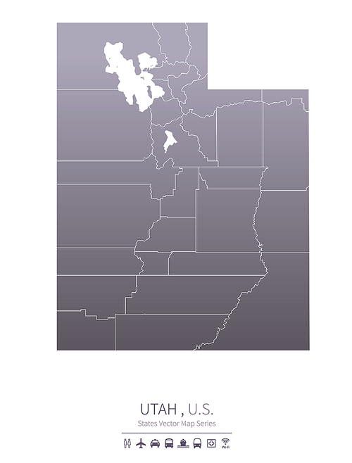 utah U.S. states map. | 유토이미지 | 상세페이지 | 베이직샵 | 일러스트 | 21436928