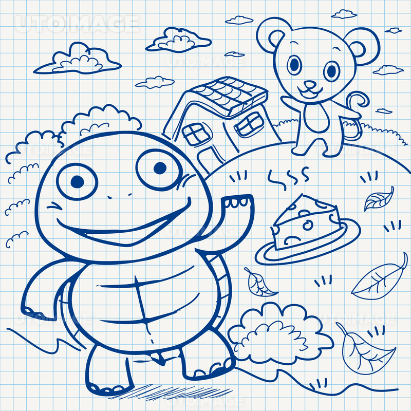 set of notebook paper doodles. | 유토이미지 | 상세페이지 | 베이직샵 | 일러스트 | 21900585