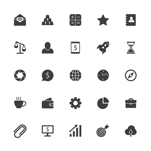 유토이미지 | Business icons. Office teamwork sign, business collaboration ...